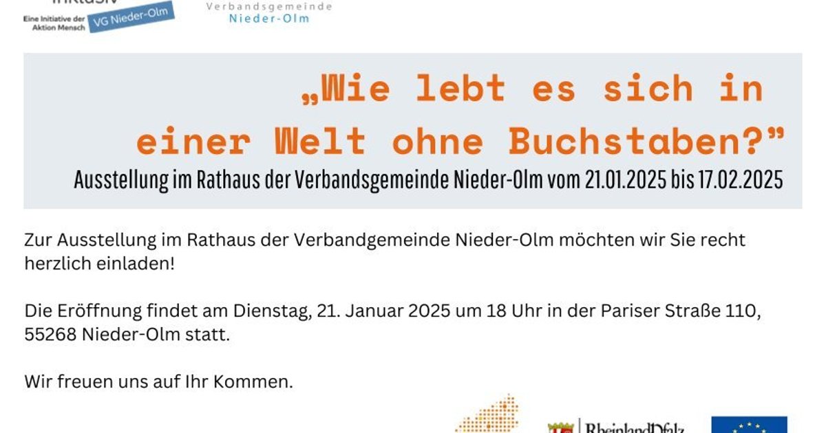 Eröffnung Ausstellung "Wie lebt es sich in einer Welt ohne Buchstaben ...